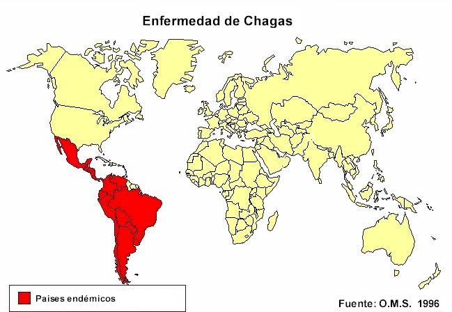 PARASITOLOGIA Enfermedad de Chagas: Distribución geográfica